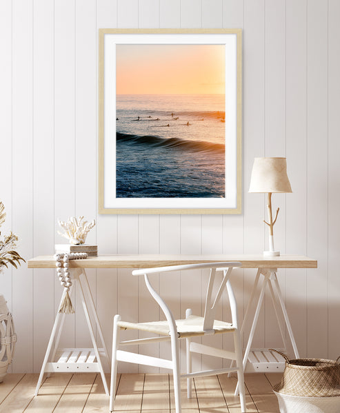 Golden Waves Surf Print Wright Roam