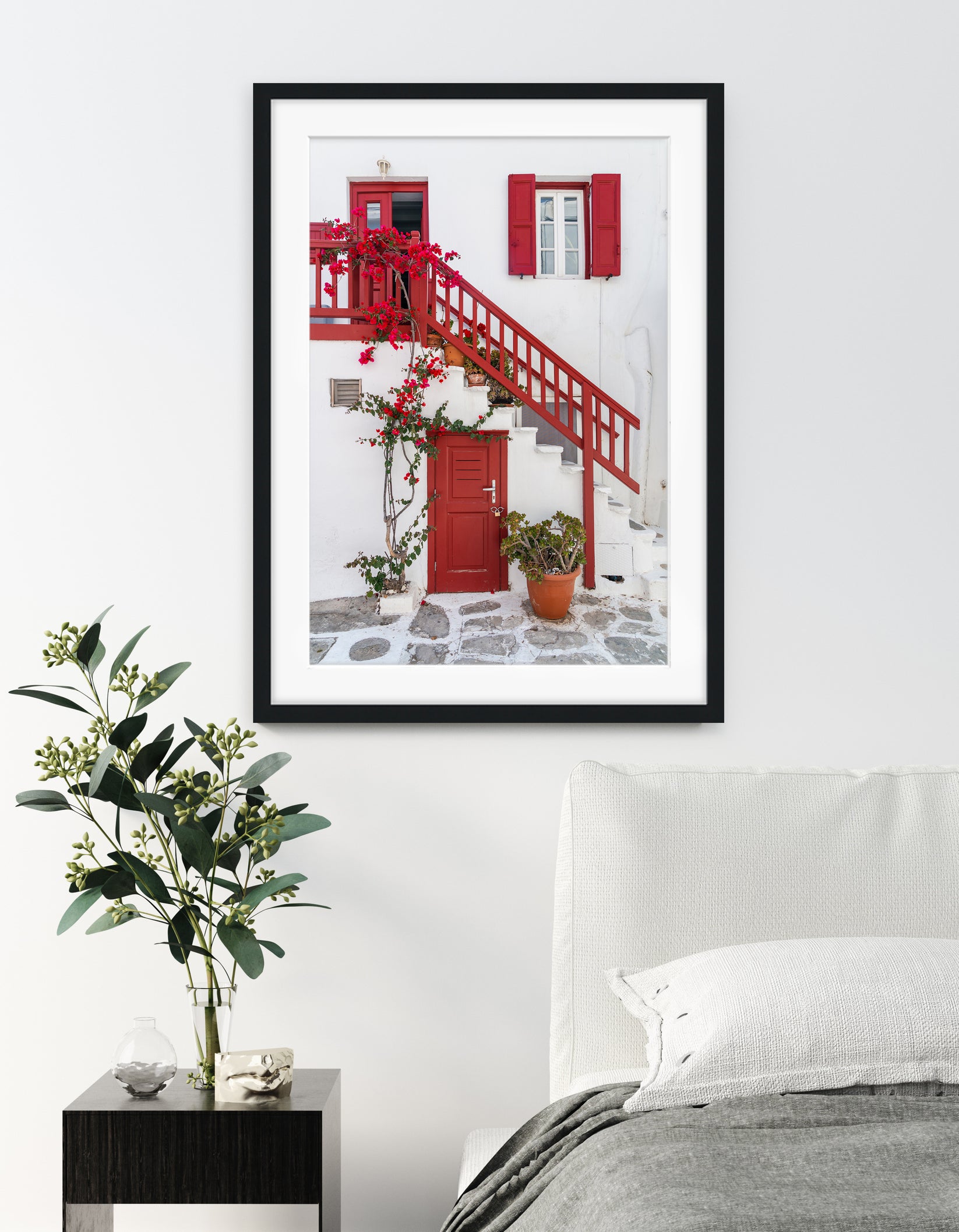 Red Door Mykonos Architecture Print – Wright + Roam