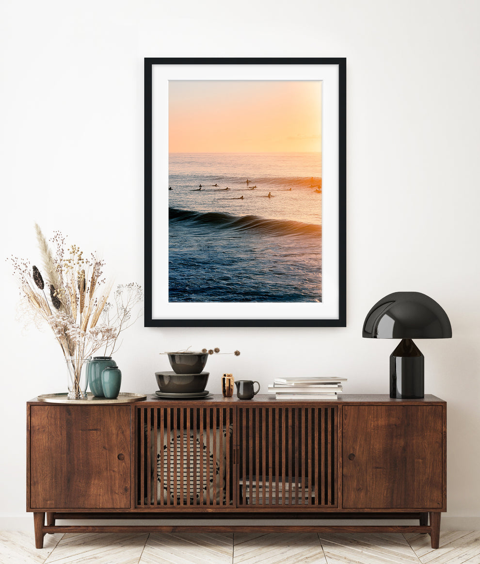 Golden Waves Surf Print Wright Roam