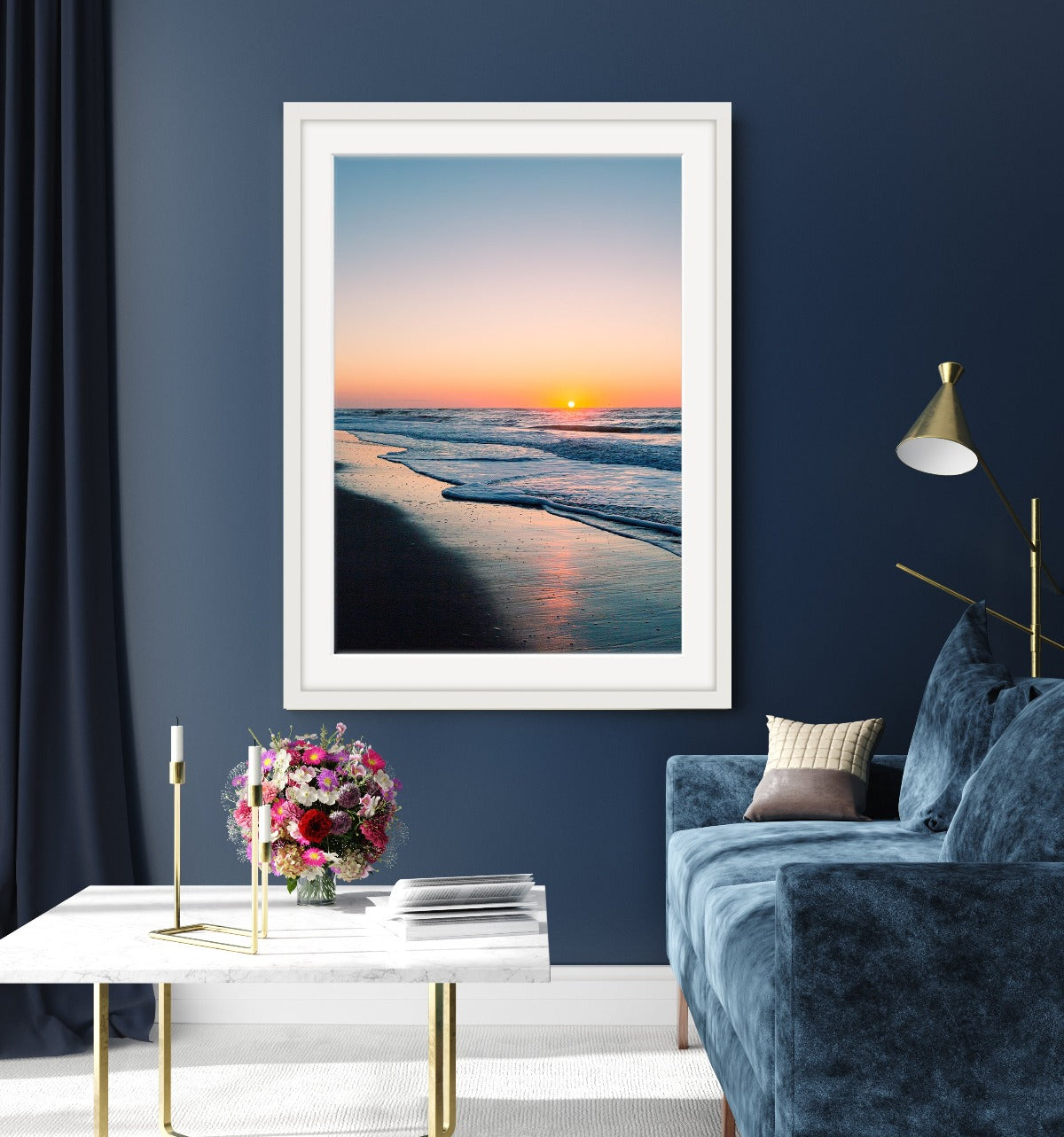 Blue Sunrise Wrightsville Beach Photograph – Wright + Roam
